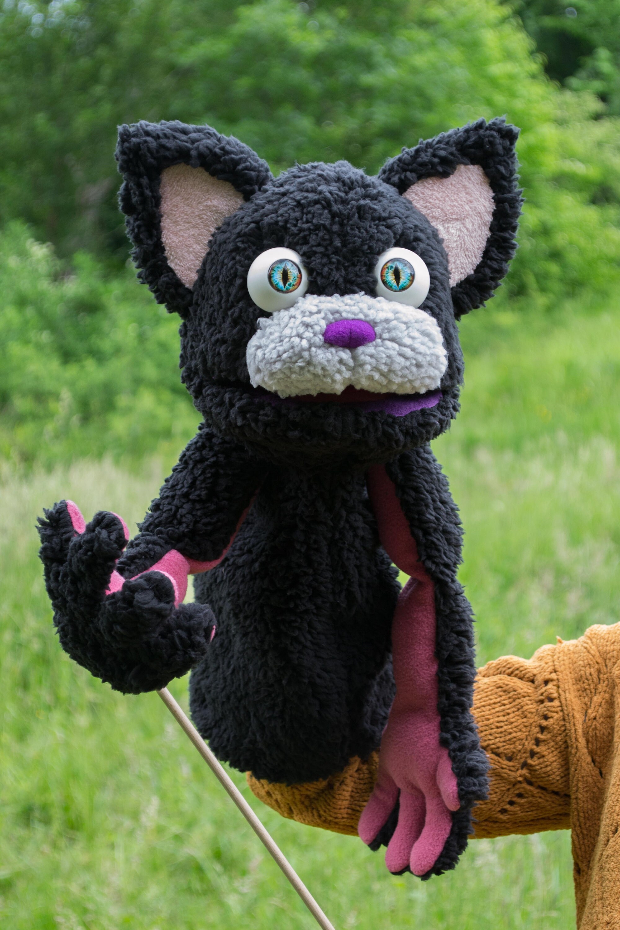 Black Cat Professional Hand Puppet Therapy Prop Toys - Etsy