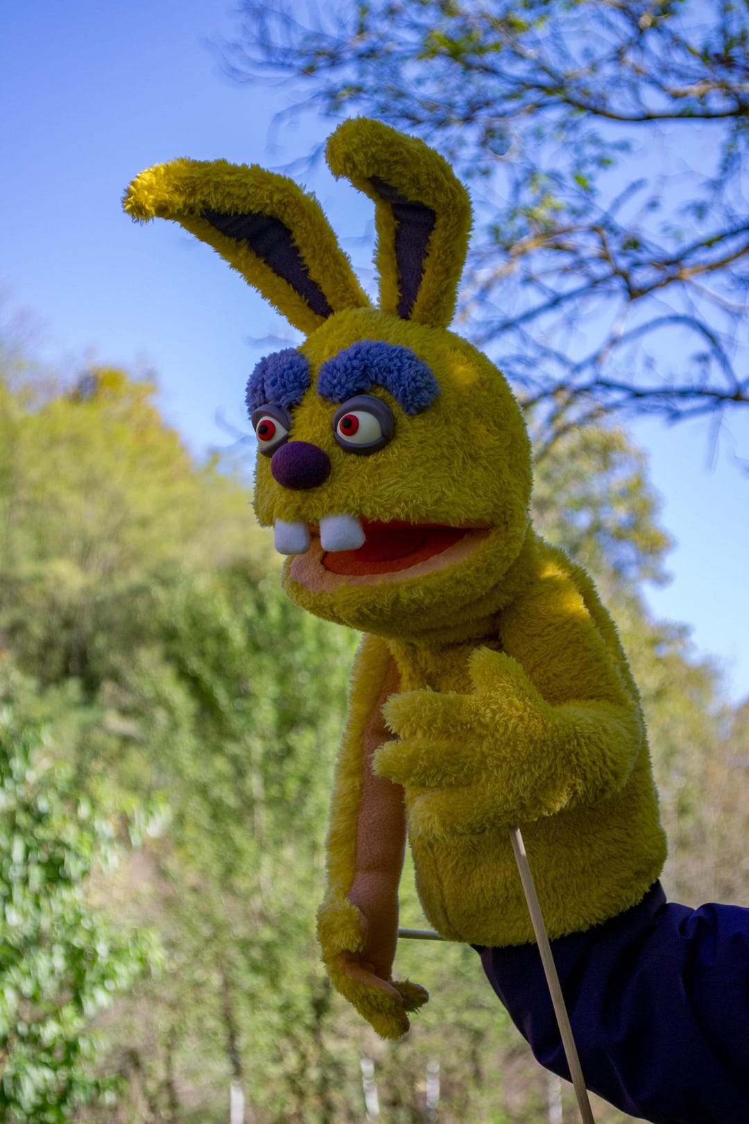 Angry Crazy Yellow Rabbit Monster Professional Hand Puppet , OOAK ...