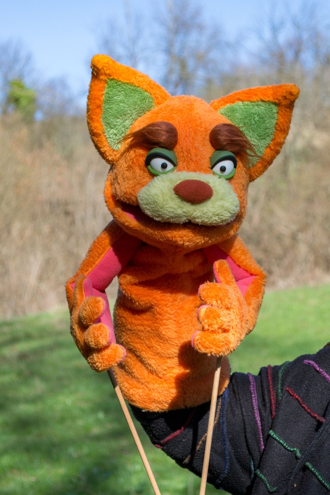 Orange Cat Professional Full Body Hand Puppet Ventriloquist - Etsy