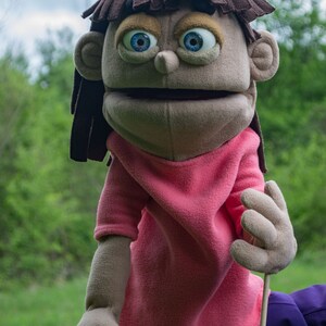 Girl With Brown Hair Professional Hand Puppet, Ventriloquist Dummies ...
