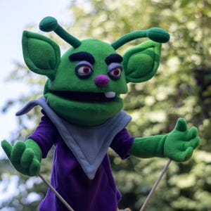 Green Alien Professional Hand Puppet, Ventriloquist Dummies OOAK - Etsy
