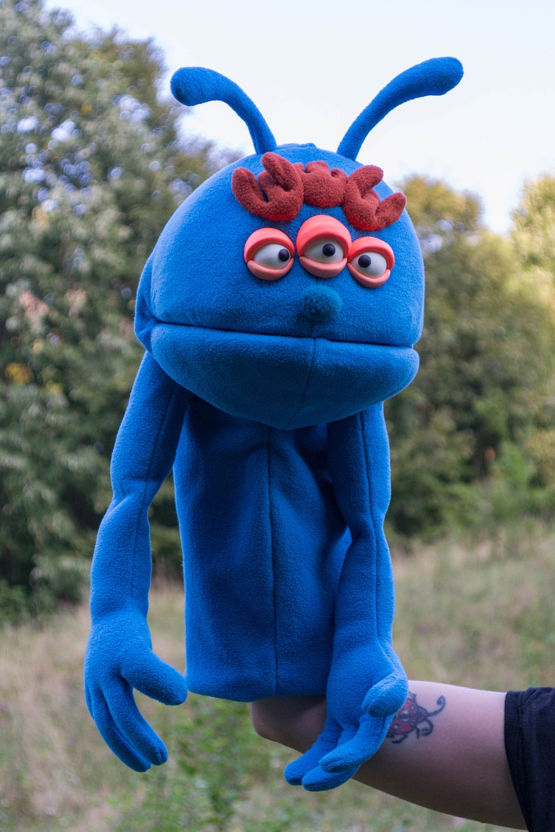Blue Alien Professional Hand Puppet OOAK Therapy Prop Toys | Etsy