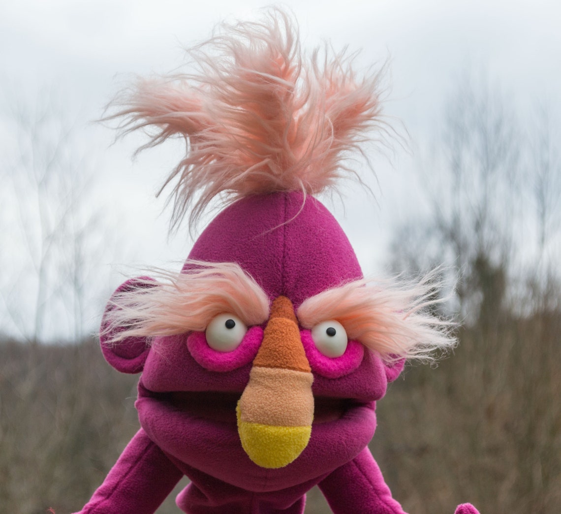 Unique Handmade Professional Hand Puppet Purple Guy OOAK | Etsy