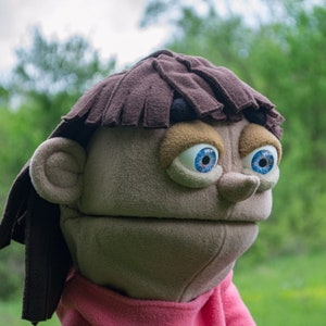 Girl With Brown Hair Professional Hand Puppet, Ventriloquist Dummies ...