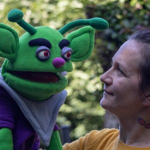 Green Alien Professional Hand Puppet, Ventriloquist Dummies OOAK - Etsy