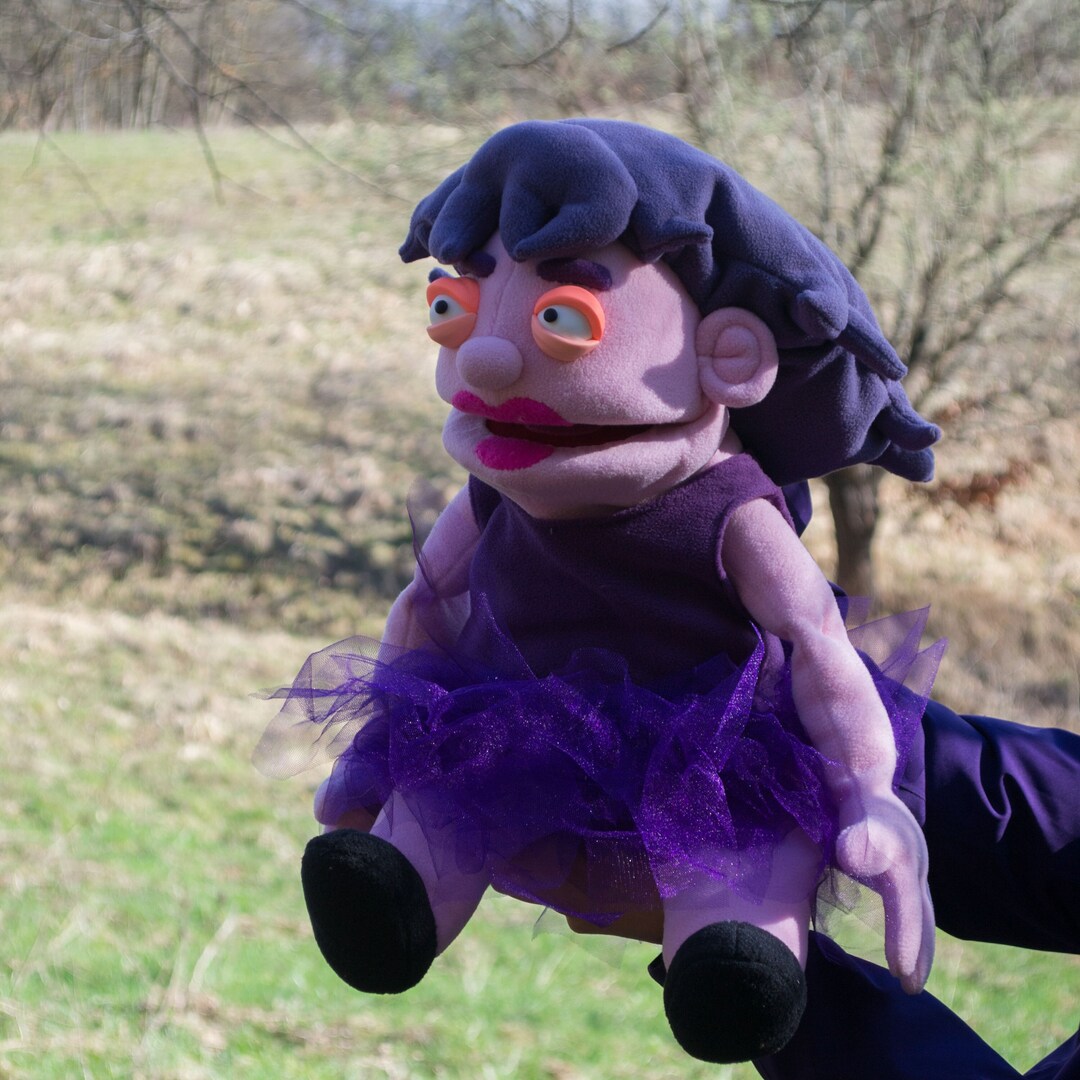 Old Ballerina Professional Hand Puppet , OOAK Therapy Prop - Etsy