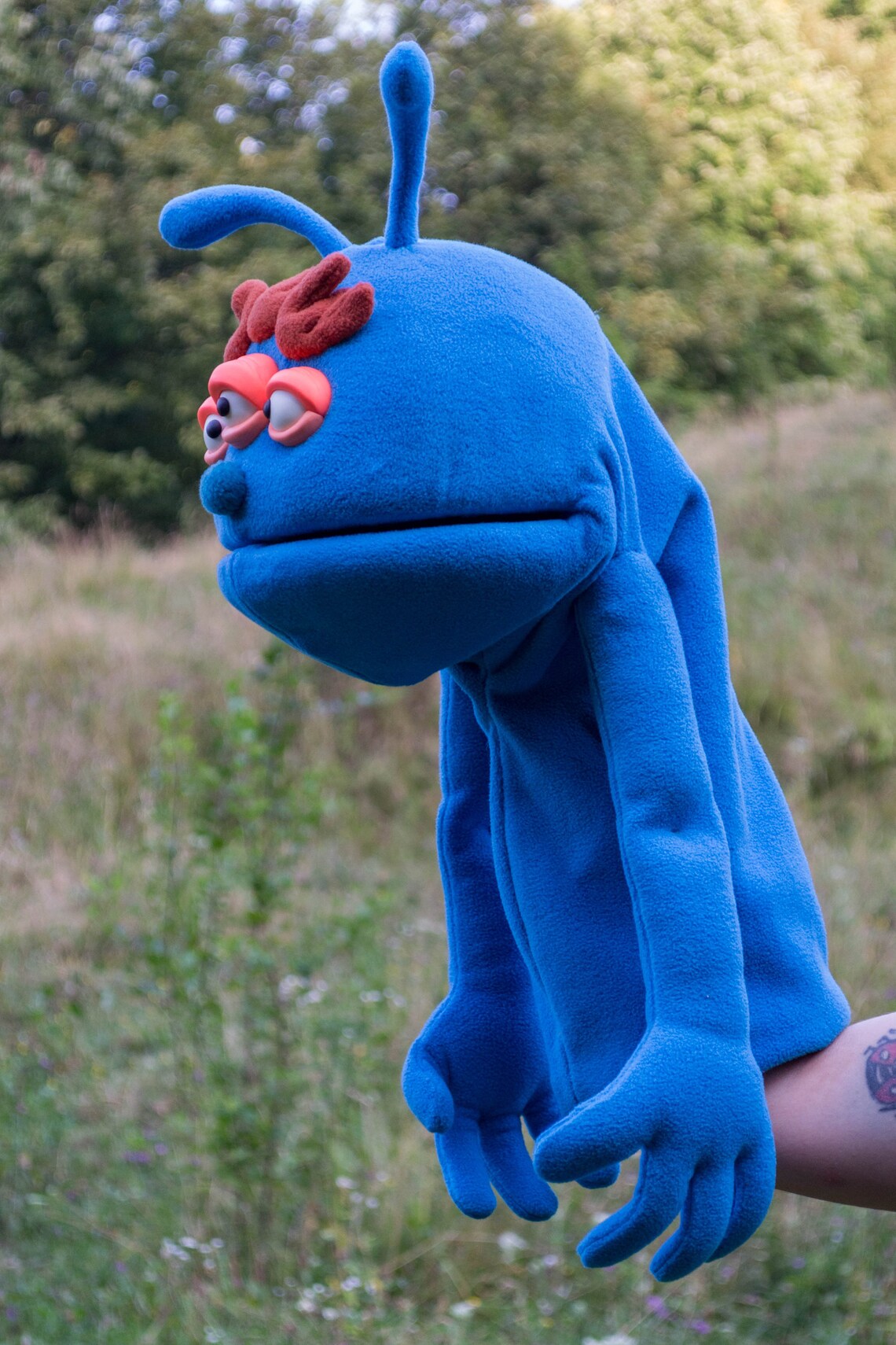 Blue Alien Professional Hand Puppet OOAK Therapy Prop Toys | Etsy