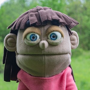Girl With Brown Hair Professional Hand Puppet, Ventriloquist Dummies ...
