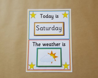 Kids Days of the Week Calendar | Etsy UK