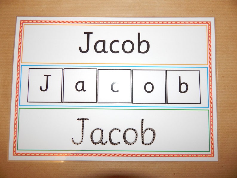 I Can Write and Spell My Name Personalised Name Card EYFS - Etsy UK