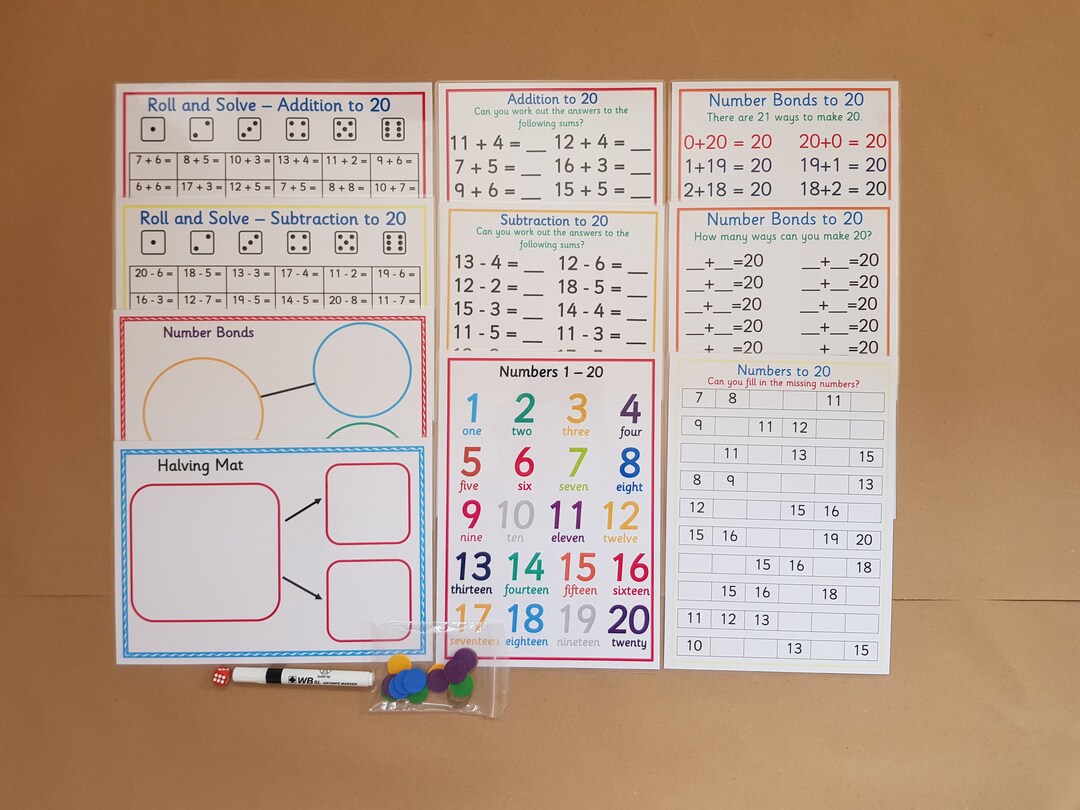 Numbers 1-20 Bundle, Counting, Addition, Subtraction, Number Bonds ...