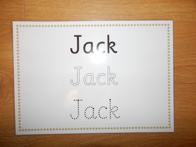 Name Tracing, Custom Name Card, Dotted Name, Tracing Letters, EYFS, Pre ...