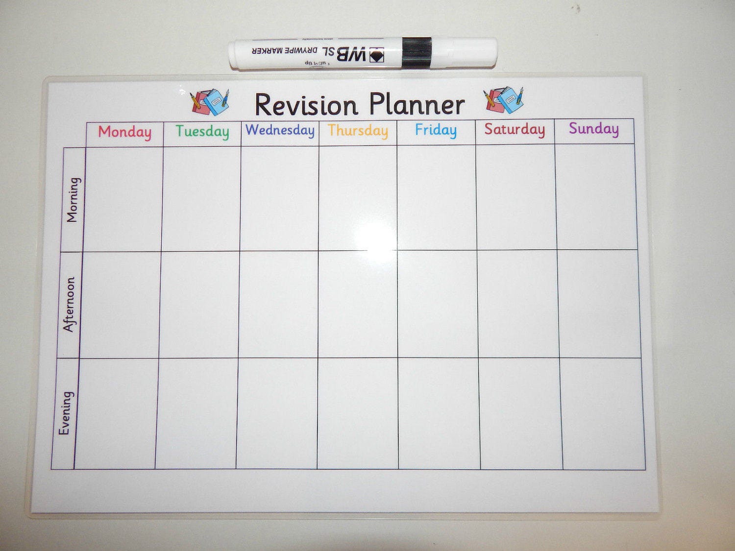 Exam Revision Planner/timetable - A4 Laminated Planner - Wipe Clean ...