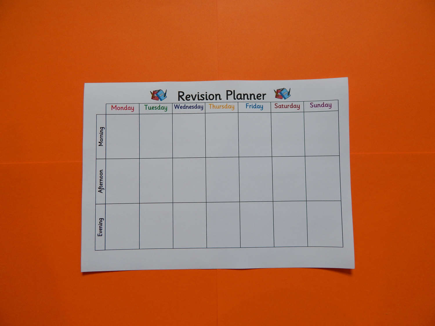 Exam Revision Planner/timetable A4 Laminated Planner Wipe - Etsy UK
