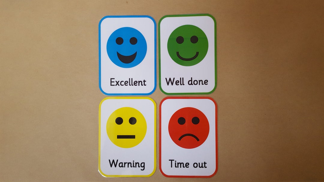 Behaviour Cards, Traffic Light, Warning Cards, Non Verbal, ASD, Autism ...