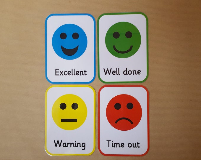 Behaviour Cards Traffic Light Warning Cards Non Verbal - Etsy UK