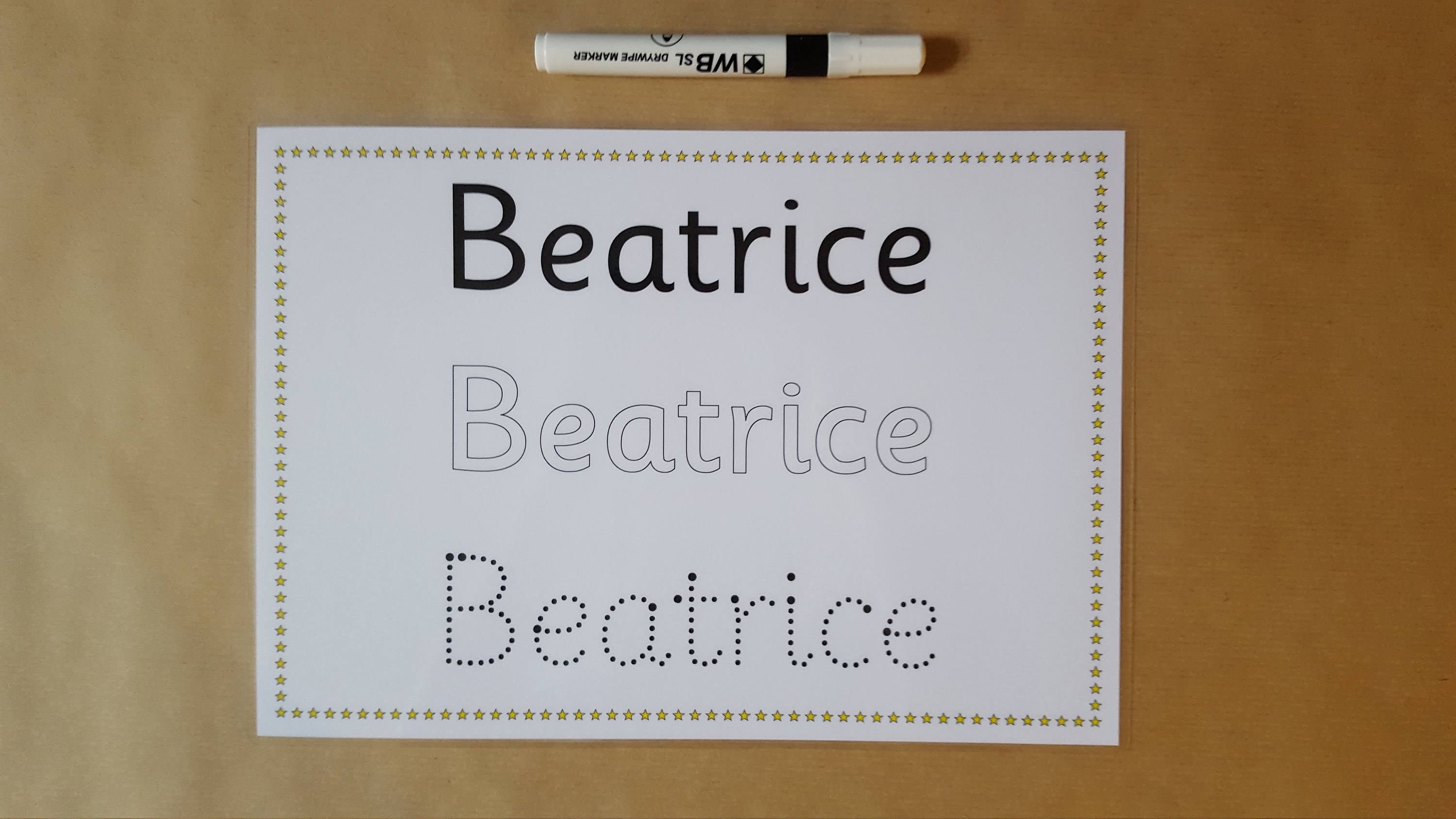 Name Tracing, Custom Name Card, Dotted Name, Tracing Letters, EYFS, Pre ...