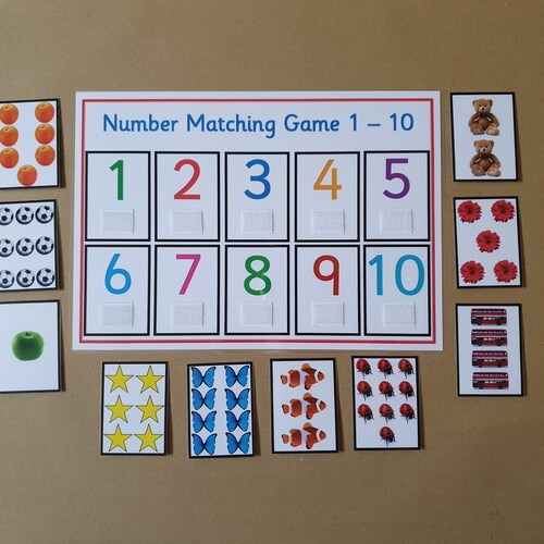 Number Matching Game Educational Resource Home Schooling - Etsy UK