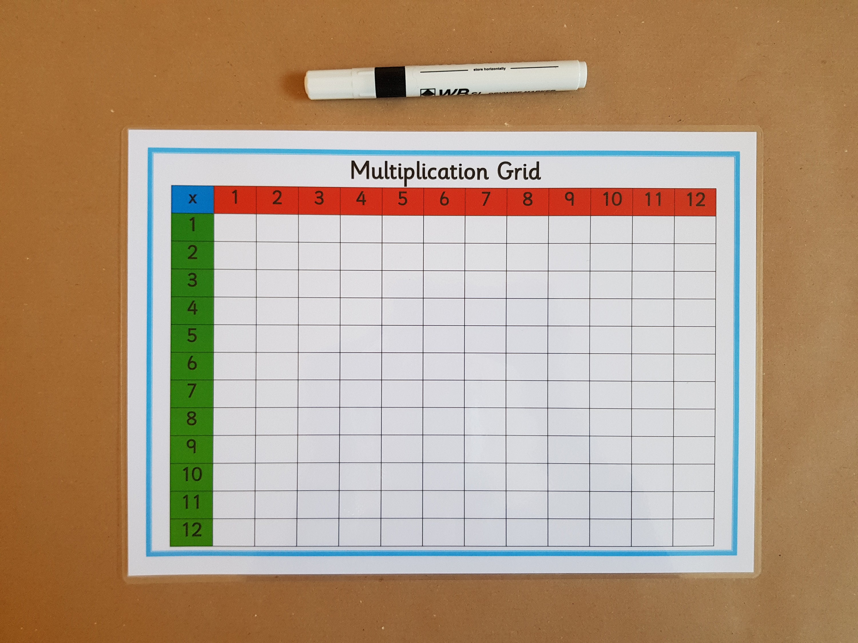 Times Tables Blank Multiplication Grid Numeracy Maths - Etsy UK