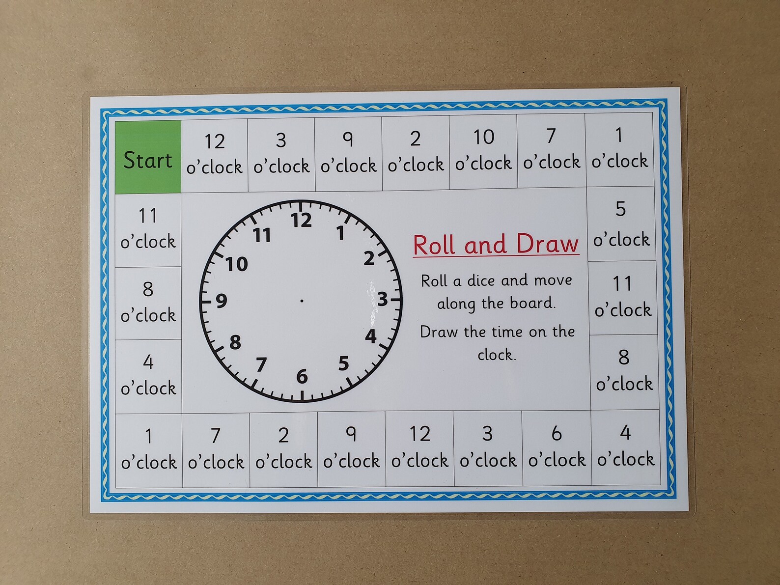 Telling The Time Board Game O Clock KS1 Numeracy Maths Etsy