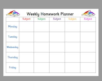Homework Planner - Etsy UK