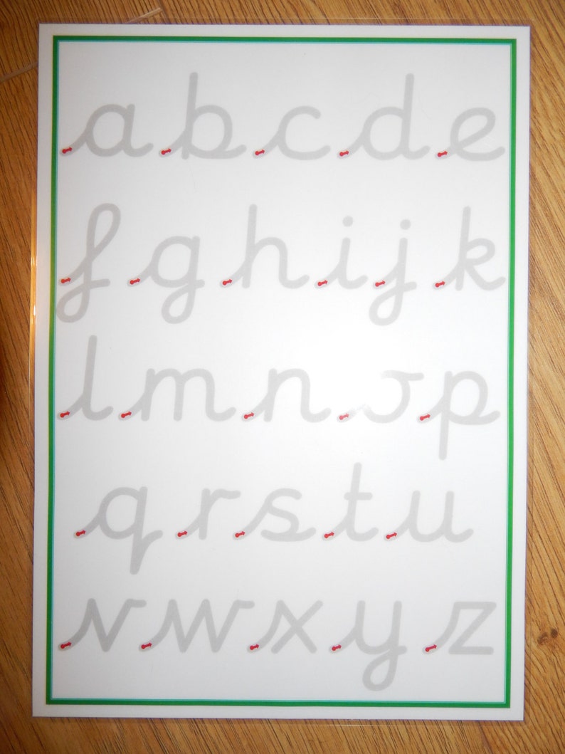 Tracing letters pre cursive handwriting practice mat | Etsy