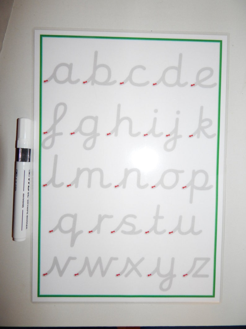 Tracing letters pre cursive handwriting practice mat | Etsy