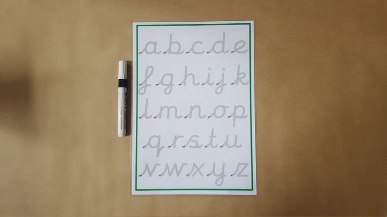 Tracing Letters, Pre Cursive Handwriting Practice Mat, Alphabet ...