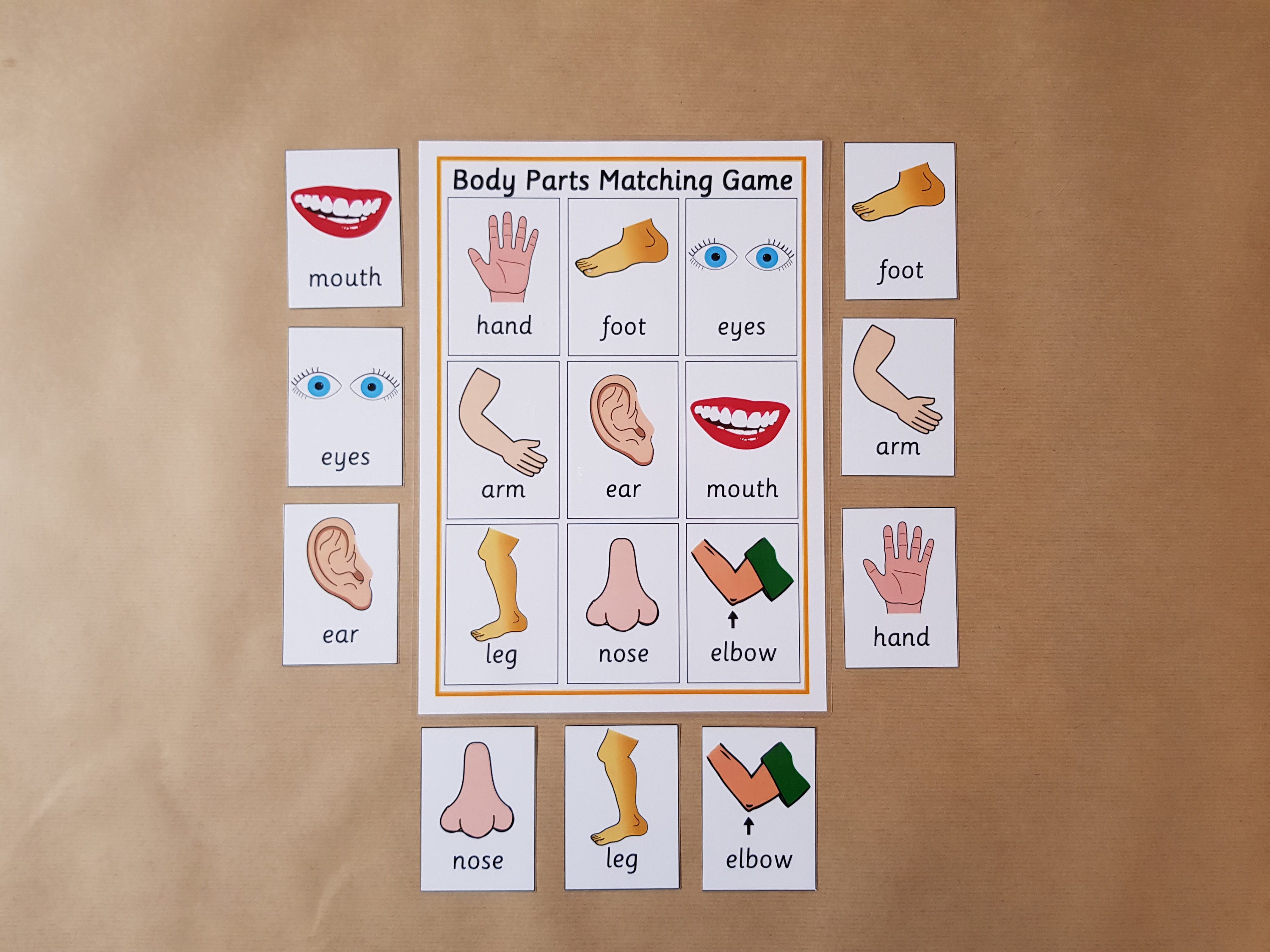 Body Parts Matching Game SEN Autism EYFS Early Learning - Etsy