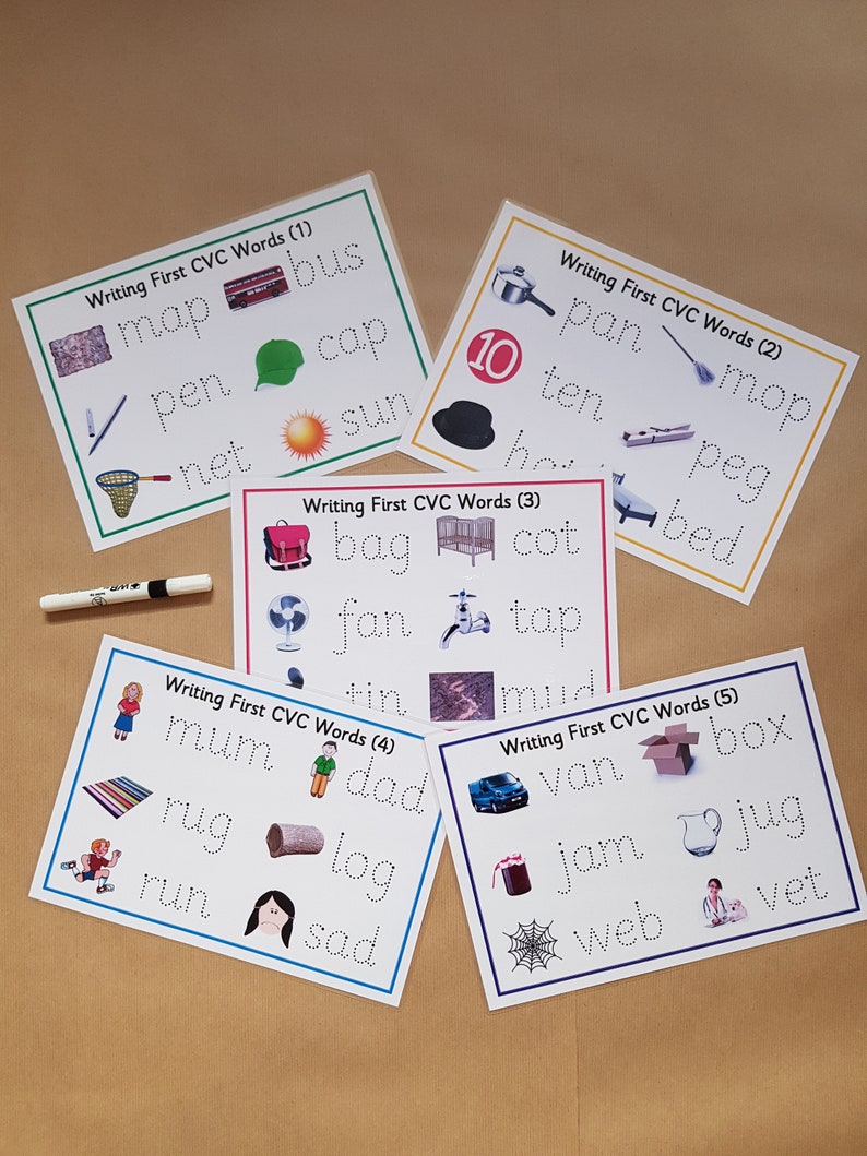 Writing CVC Words, First Words, Tracing Letters, EYFS, SEN, Pre School ...