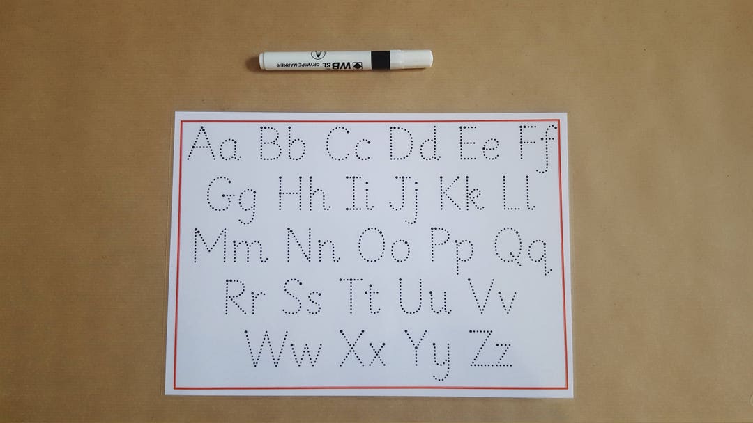 Tracing Letters, Handwriting Practice Mat, Letter Formation, Alphabet ...