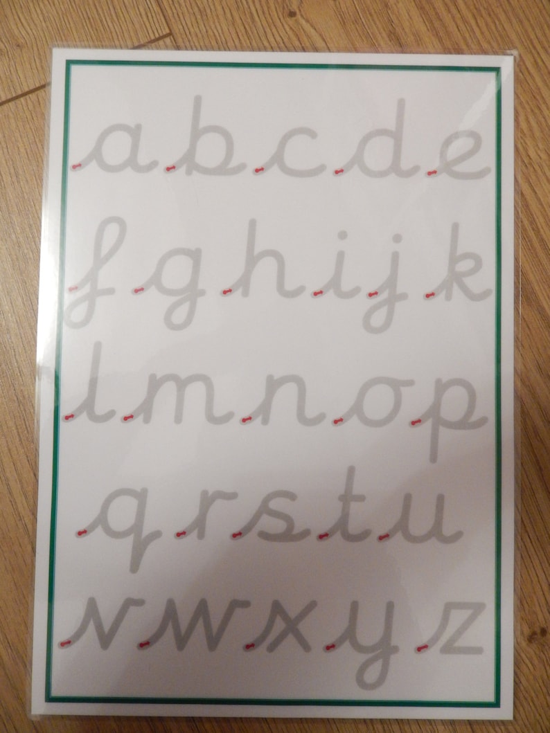 Tracing Letters Pre Cursive Handwriting Practice Mat | Etsy UK