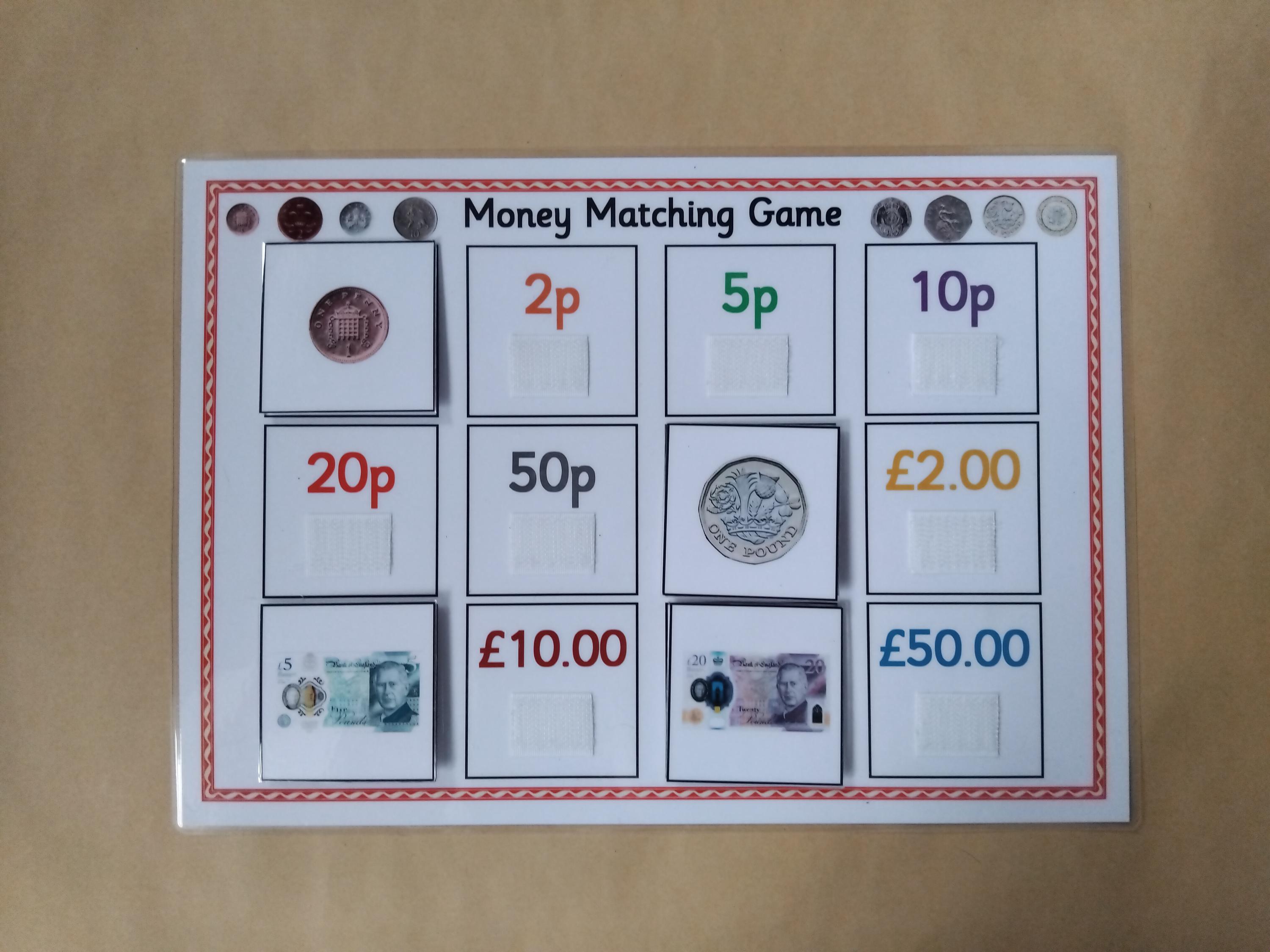Money Matching Game , British Money, Year 1, KS1, EYFS, Numeracy, Maths ...
