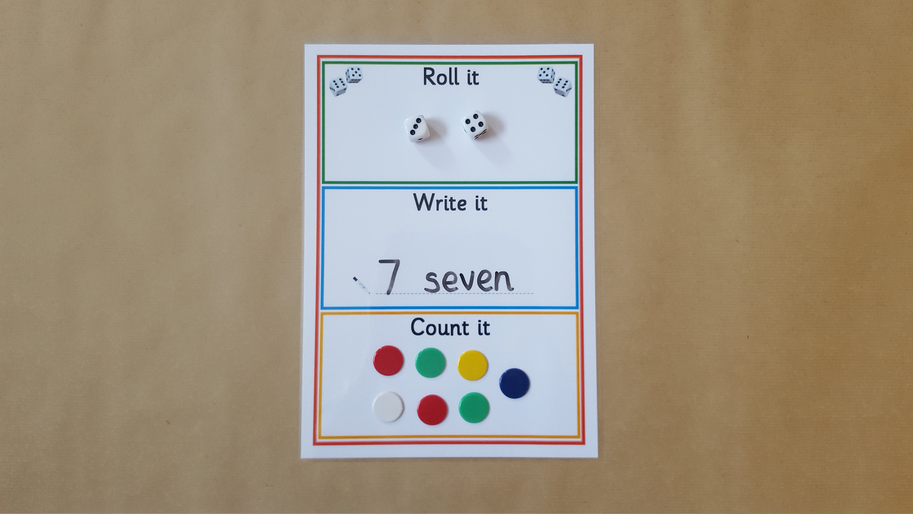Roll It, Write It, Count It, Numeracy Game, Numbers, Maths, Addition ...