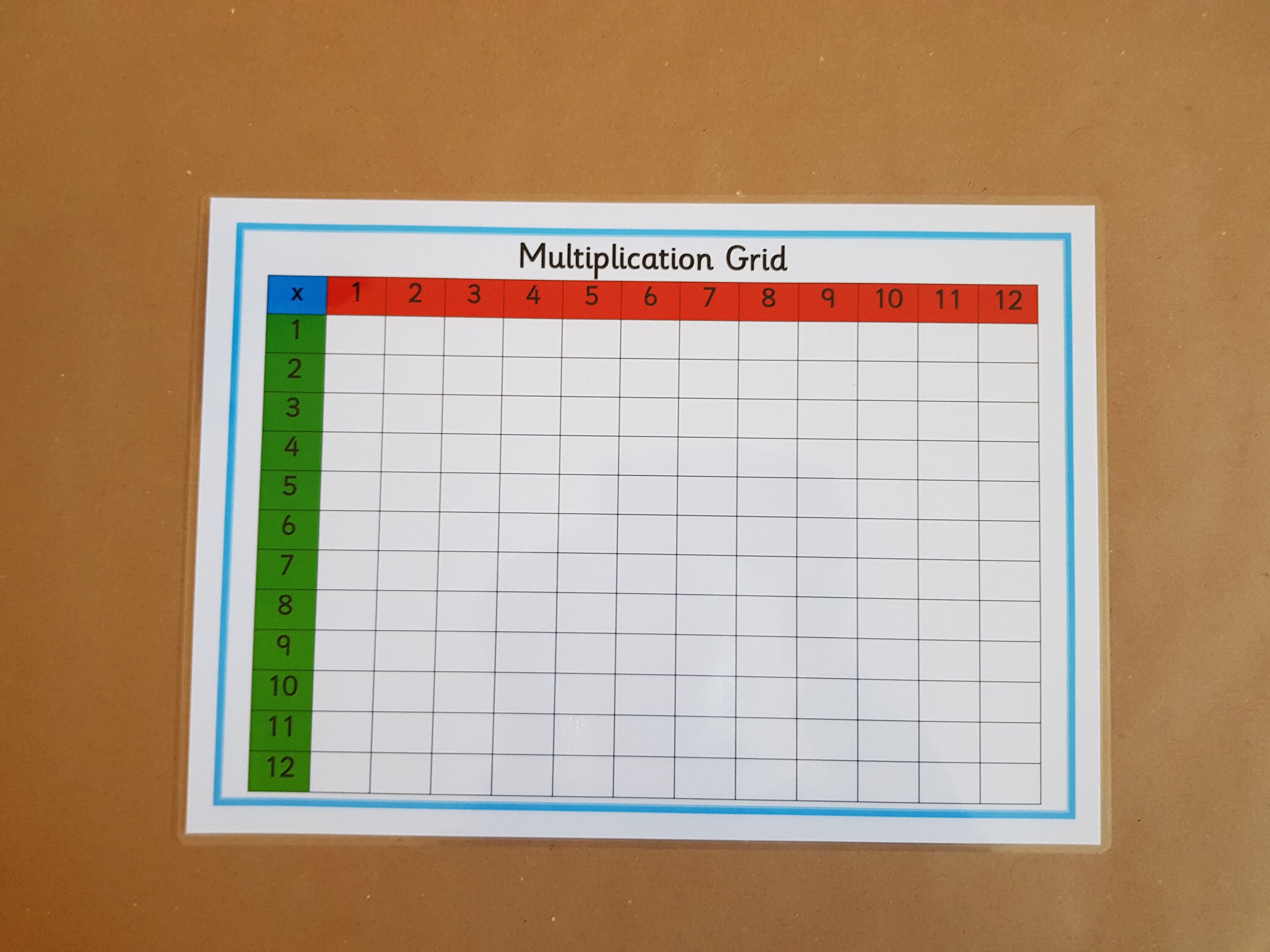 Times Tables Blank Multiplication Grid Numeracy Maths - Etsy UK