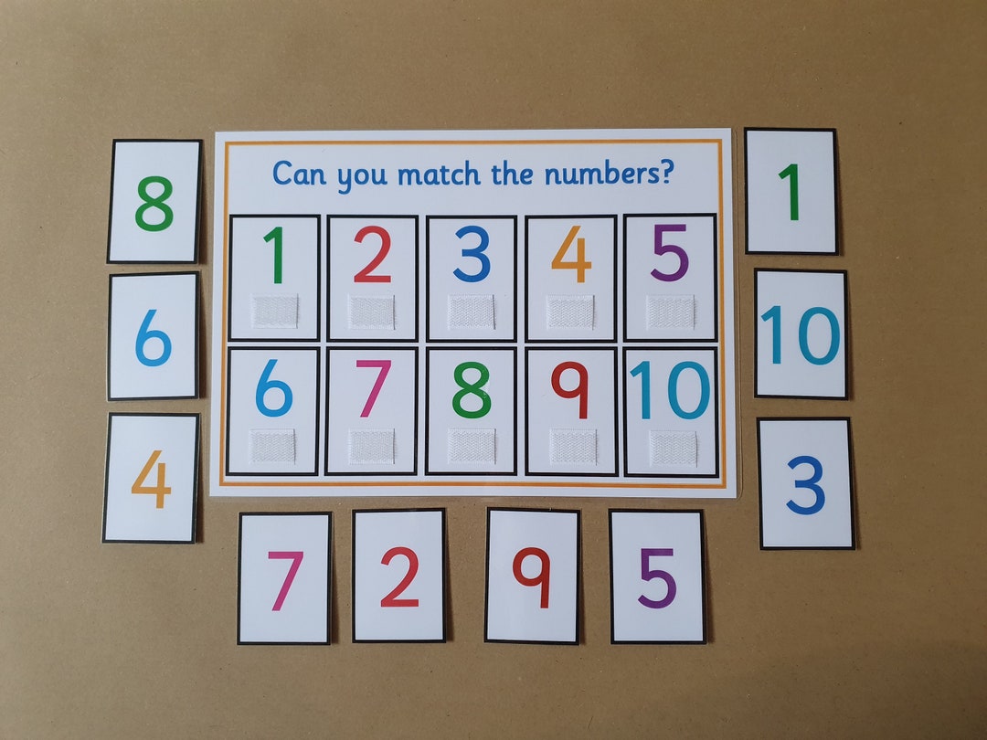 1 - 10 Number Matching Game, Numeracy, Maths, Number Game, Numbers ...
