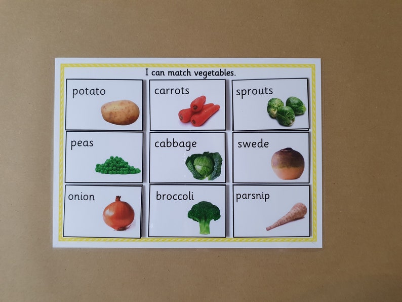 Vegetables Matching Game, Healthy Eating, Toddlers, EYFS, Early ...