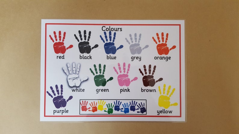Learning Colours Colour Recognition Colours Display Poster - Etsy UK