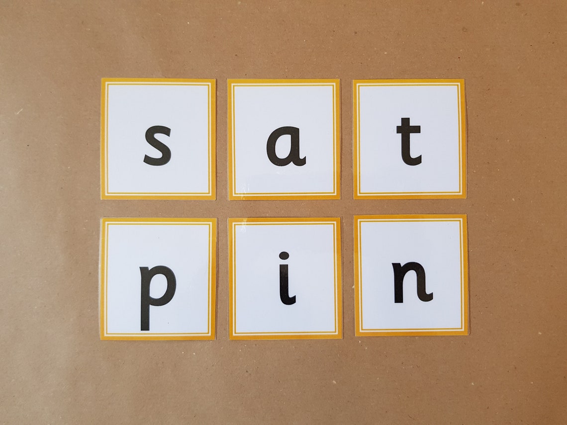 SATPIN Word Building Activity Phase 2 Phonics Literacy CVC | Etsy Australia