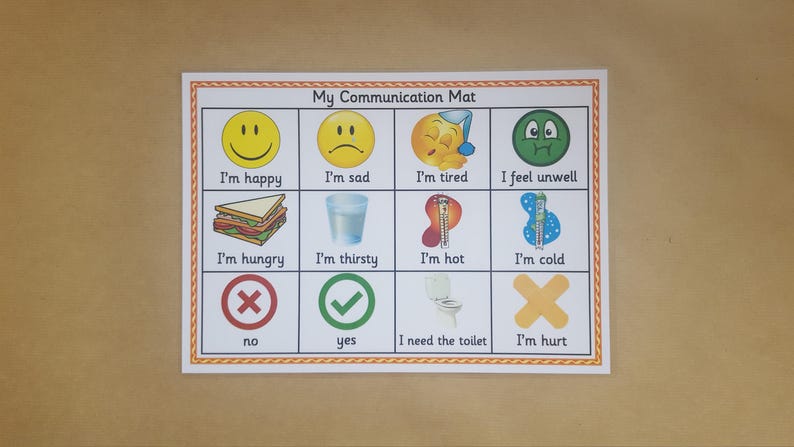 Communication Mat, Non Verbal, ASD, Autism, ADHD, PECS, Special Needs ...