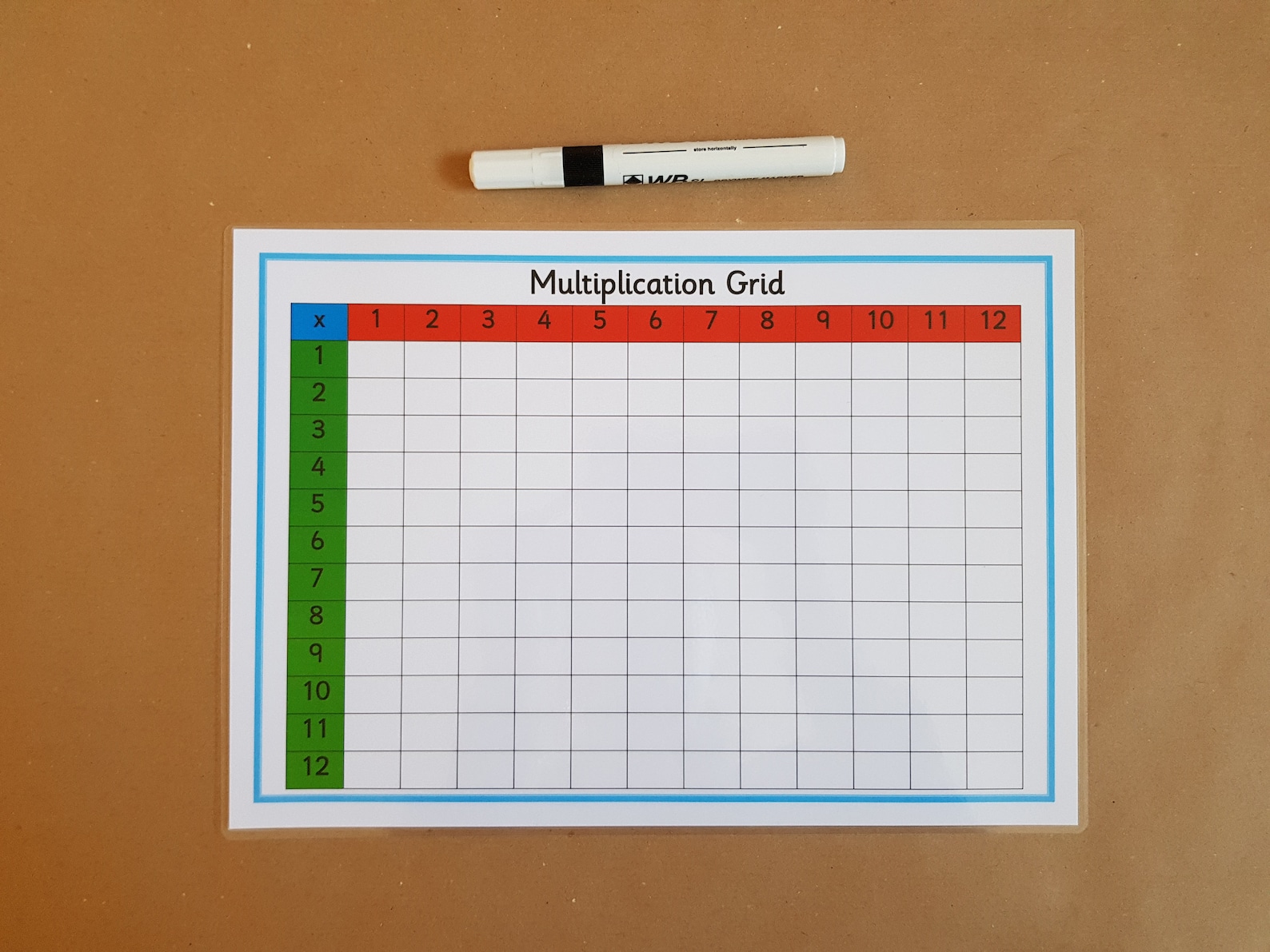 Times Tables blank multiplication grid Numeracy Maths | Etsy