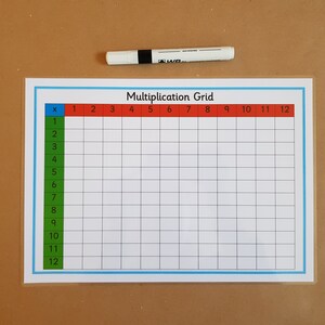 Times Tables Blank Multiplication Grid Numeracy Maths - Etsy UK