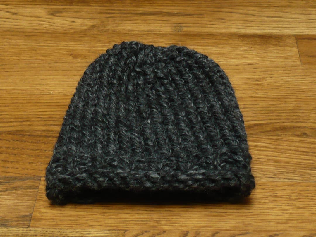 Kids Stocking Cap - Charcoal (7.5") Kids Beanie. Kids Winter Hat. Youth ...