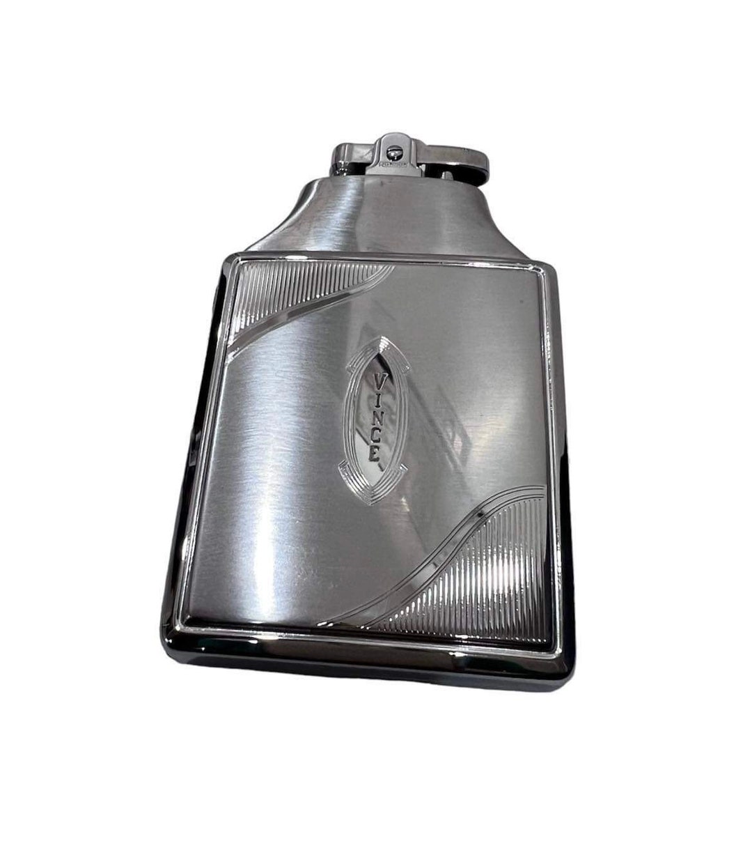 RONSON Mastercase Lighter and Cigarette Case Silver With Felt Pouch ...