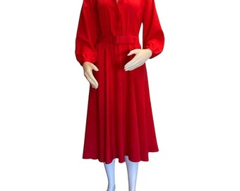 Red Button Dress - Etsy
