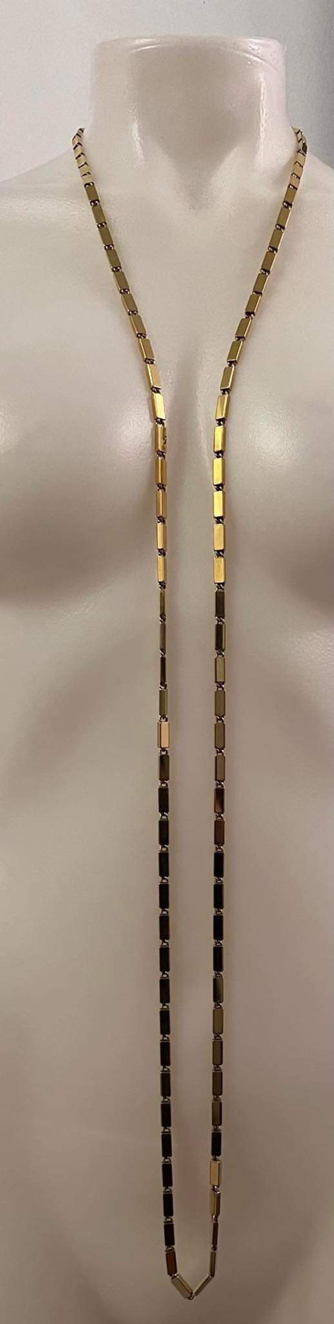 Vintage MONET Long Gold Chain 1960s Unique Links Layering Necklace ...