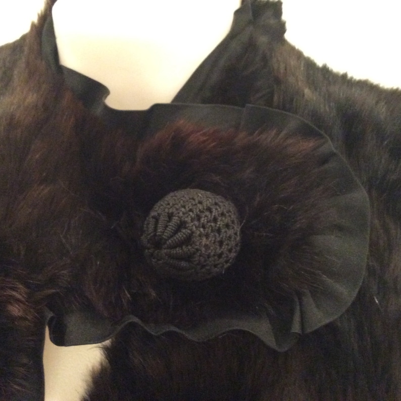 Victorian fur piece vintage black fox scarf 1900s fur piece | Etsy