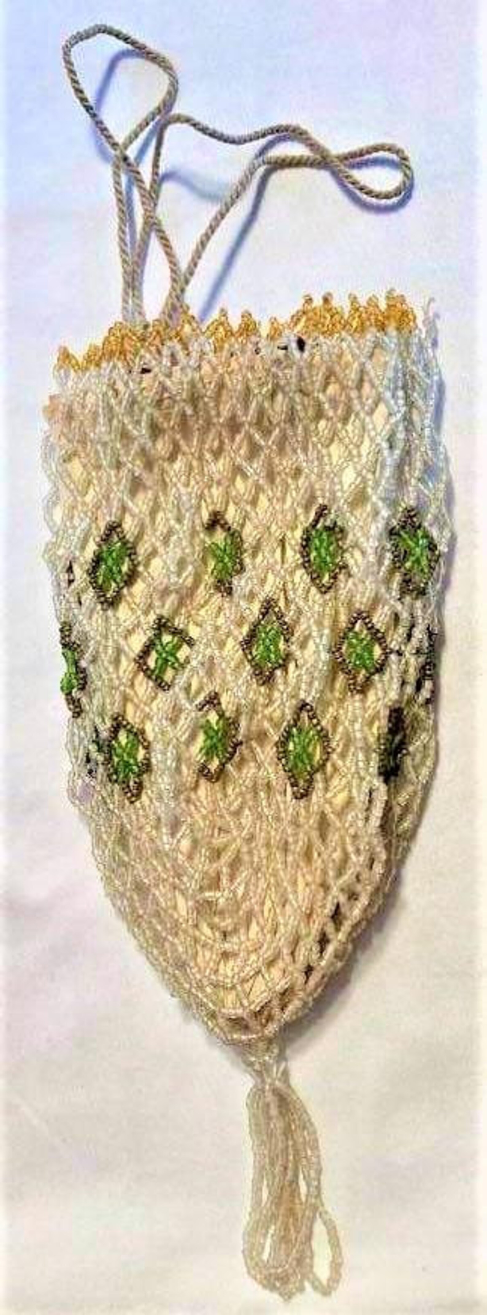 Antique Purse Art Deco Drawstring Purse 1920s Beaded Purse - Etsy