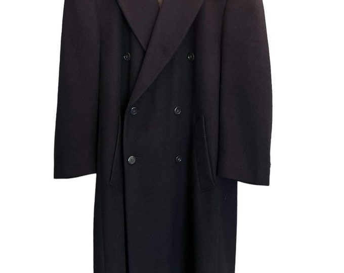 Vintage Mens Overcoat Dario Di Napoli FIRENZE, ITALY Black Wool ...