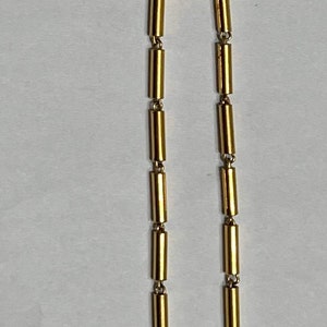 Long Gold Barrel Link Chain by MONET Long Chain Necklace Unique Link ...